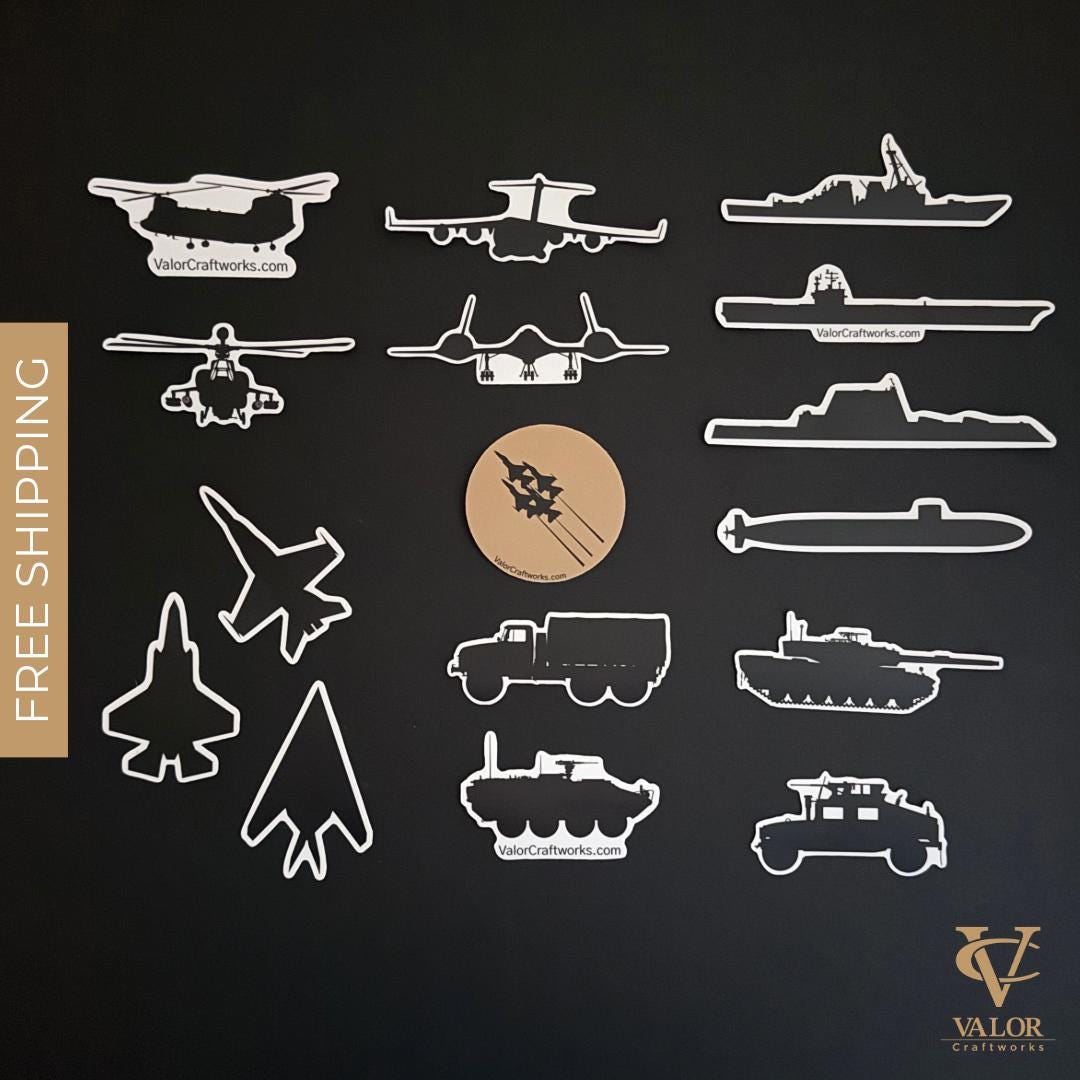 Military Vehicle Aircraft Sticker Vinyl Military Gift Army Air Force ...