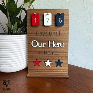 Deployment Countdown Calendar Military Homecoming Gift Wooden Military ...