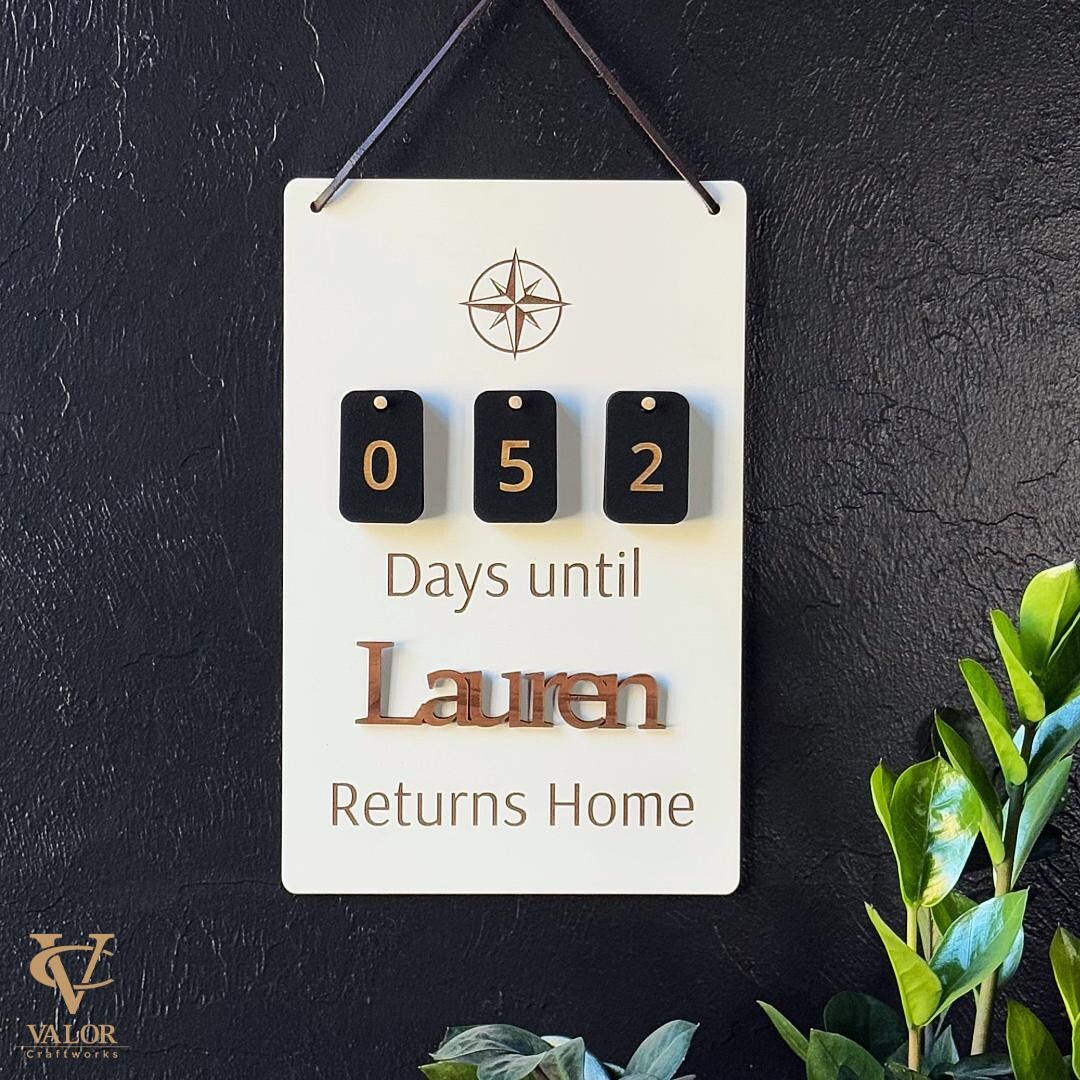 Personalized Countdown Calendar Custom Event Sign Days Until Family ...