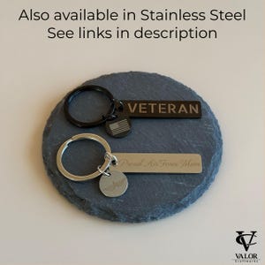 Custom Metal Keychain Personalized Military Gift Laser Engraved ...