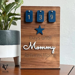 Deployment Countdown Calendar Military Homecoming Gift Wooden Military ...