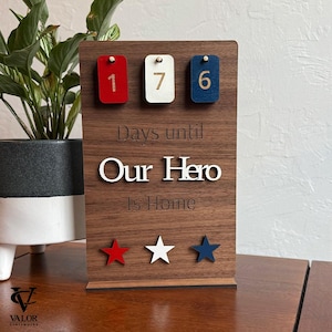 Deployment Countdown Calendar Military Homecoming Gift Wooden Military ...
