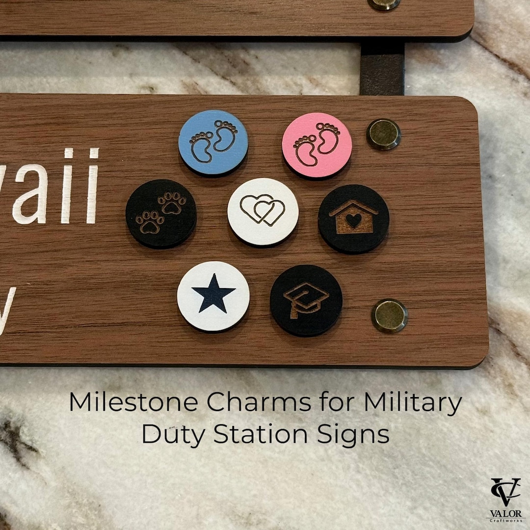 Home is Where Sign Milestone Charms Life Events Tracker Military Family ...
