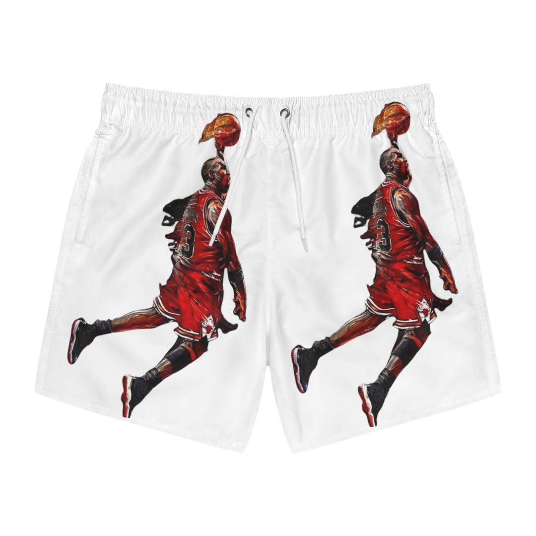Vintage Michael Jordan Swim Trunks, Basketball Shorts, Beach Pool ...