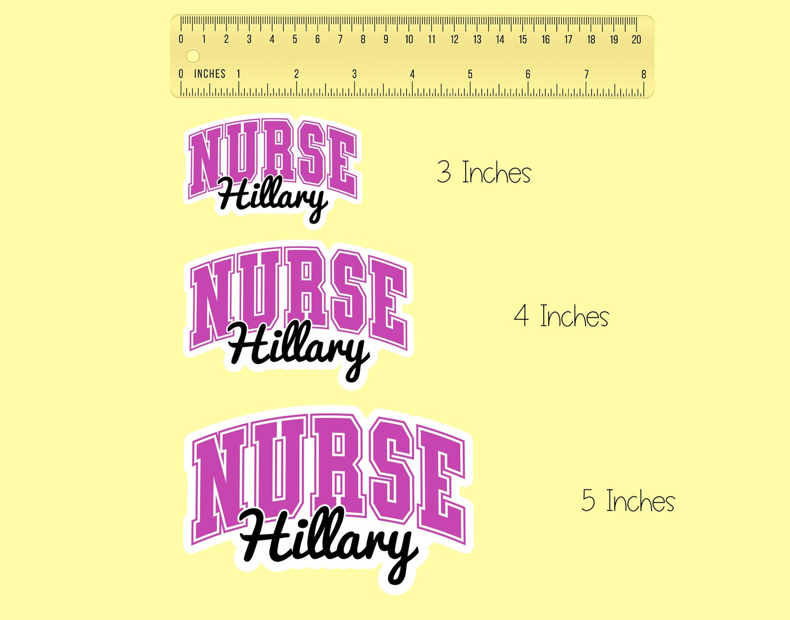Personalized Name Nurse Sticker, Custom RN Sticker, Waterproof Vinyl ...