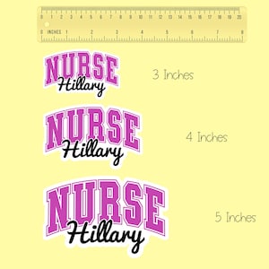 Personalized Name Nurse Sticker, Custom RN Sticker, Waterproof Vinyl ...