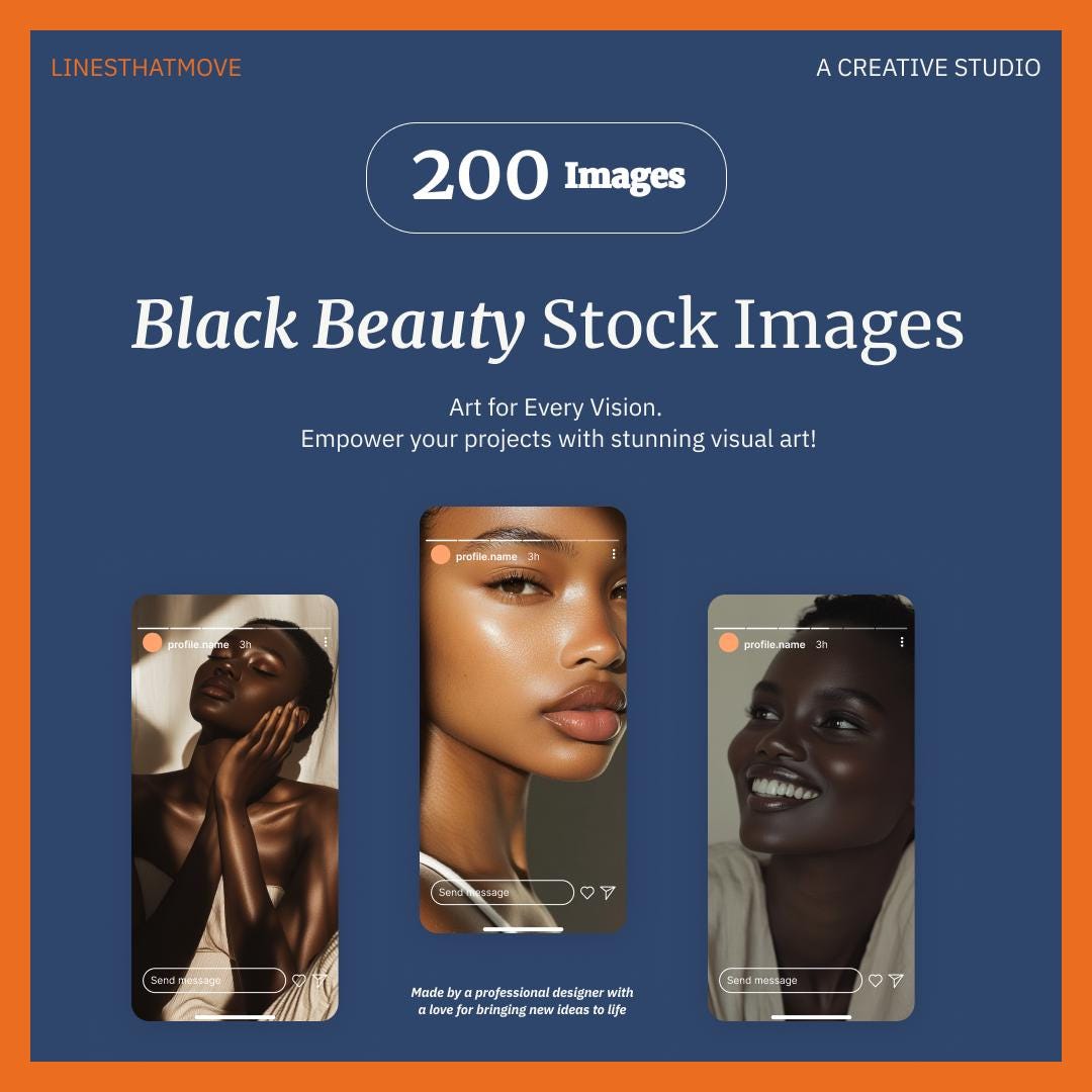 Melanin Beauty Models Stock Photo Bundle Melanin Skincare Black Woman ...