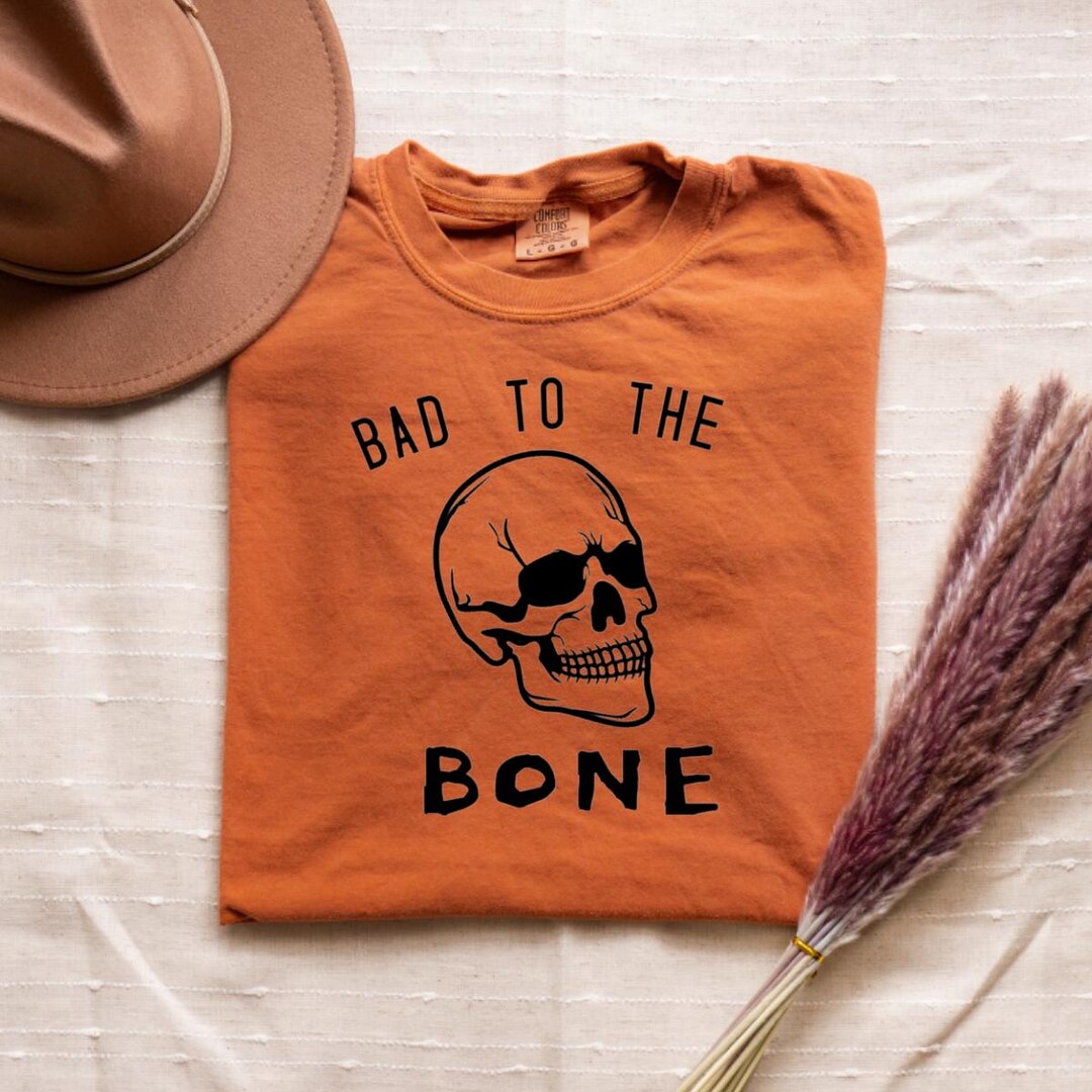 Bad to the Bone Shirt, Cute Halloween Shirt, Halloween Shirt, Fall ...