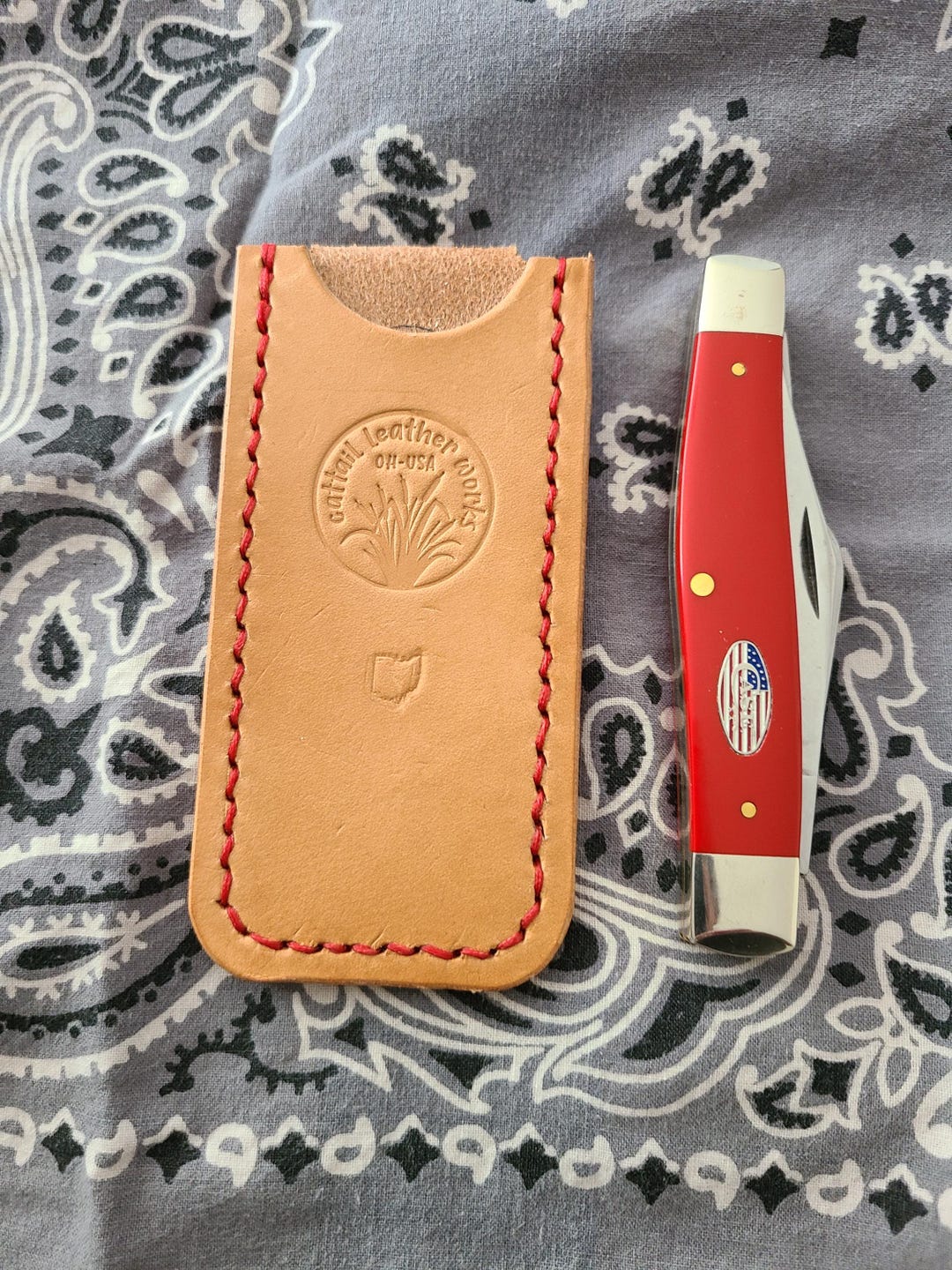 Leather Belt Sheath for Large Trapper and Stockman. - Etsy