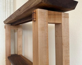 Minimalistic Console Table Entry Side Table Handmade From Solid Walnut ...