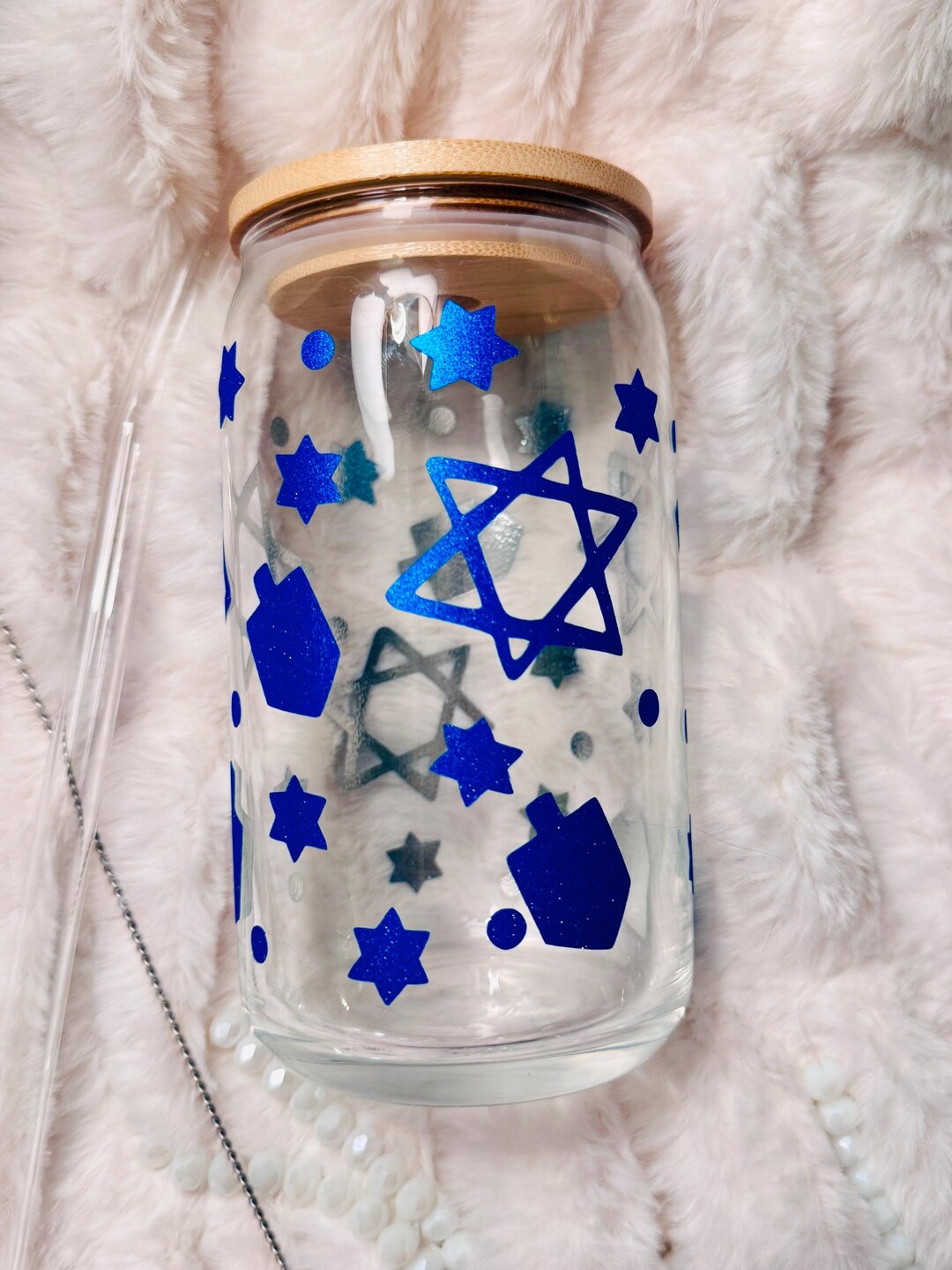 Hanukkah Libbey Glass Beer Can - Etsy