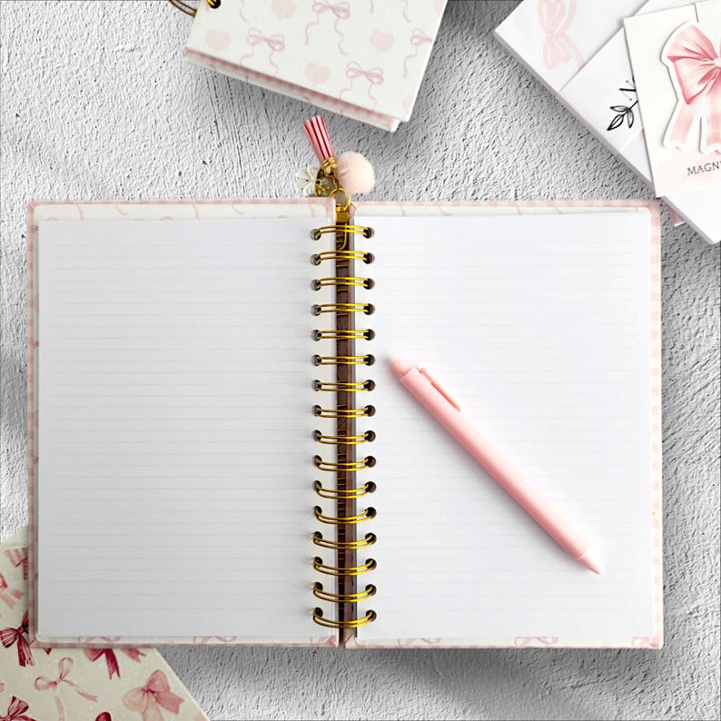 Blushing Bows Collection Gift Bundle Notebooks, Bookmarks, Stickers ...