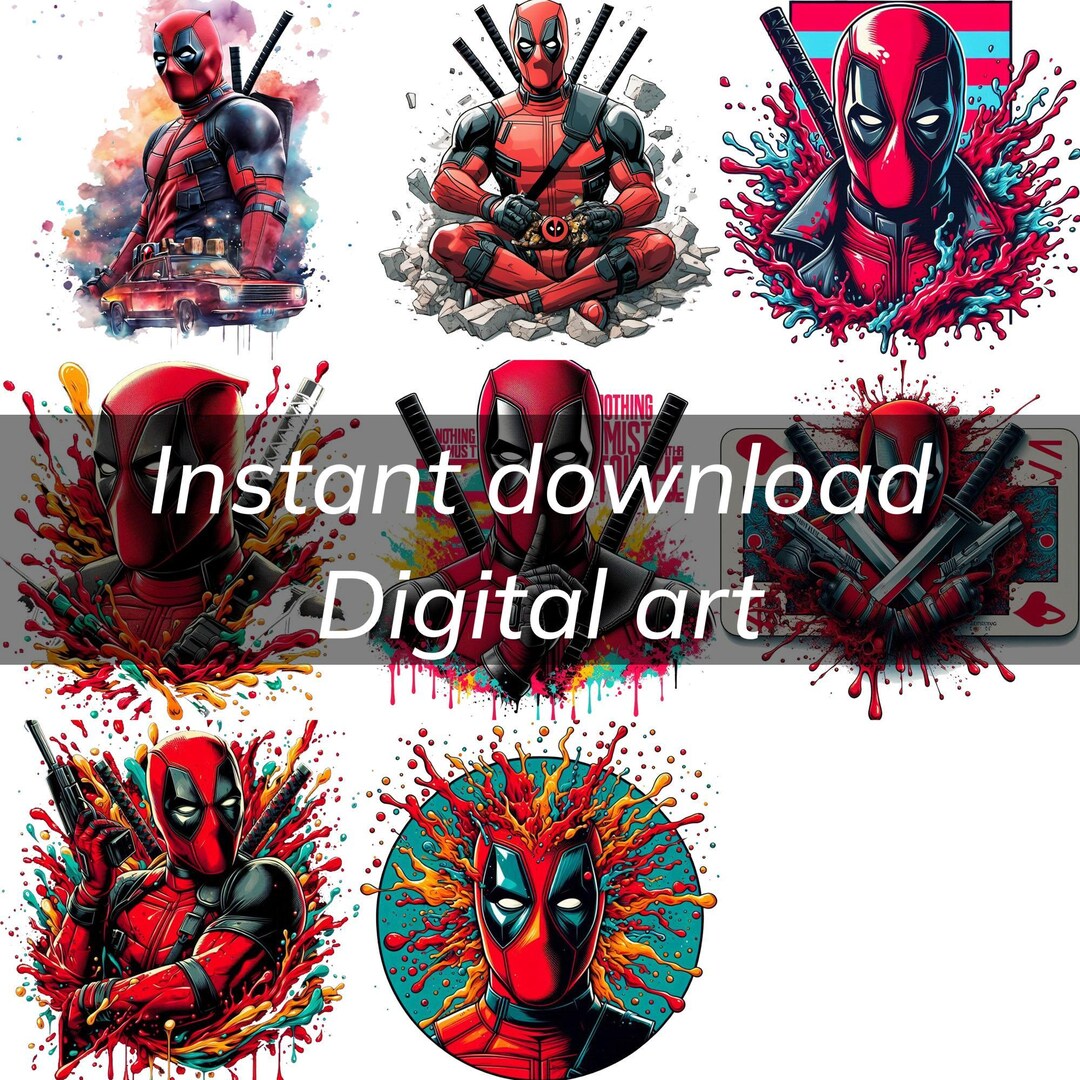 Deadpool PNG Dead Pool Dynamic Superhero in Red and Black Costume With ...