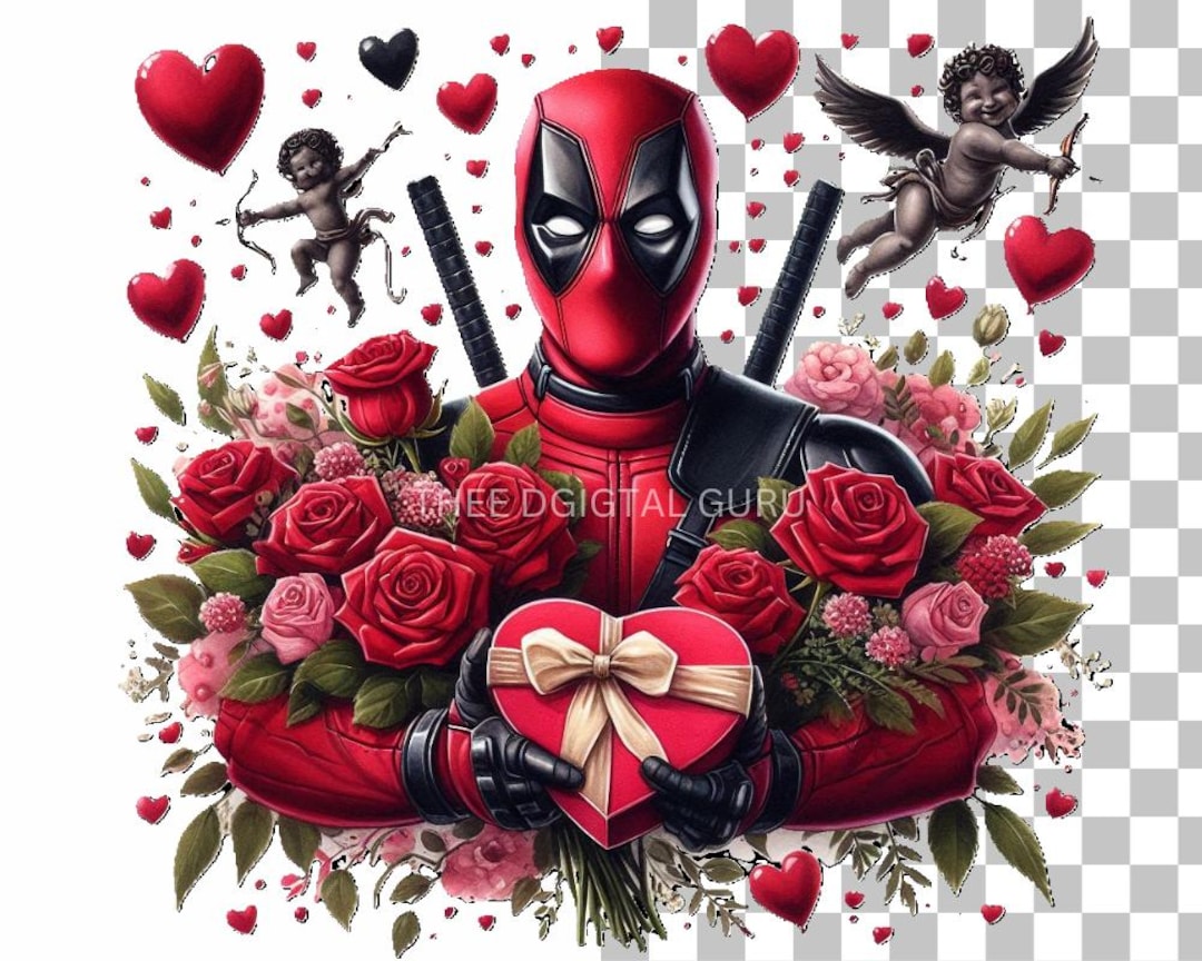 Deadpool Valentine’s Day PNG – Romantic & Funny Design for Unique Gifts ...