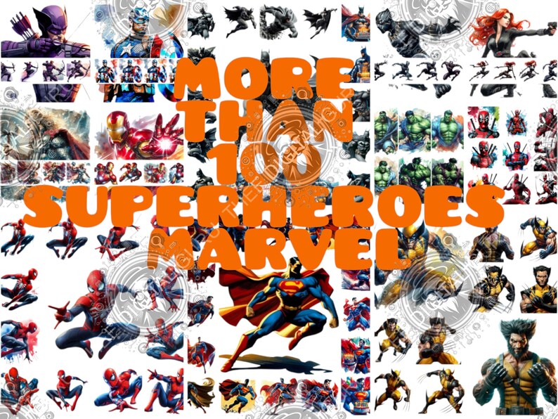 100 Superhero PNG Bundle Superhero PNG Mega Bundle – Instant Download ...