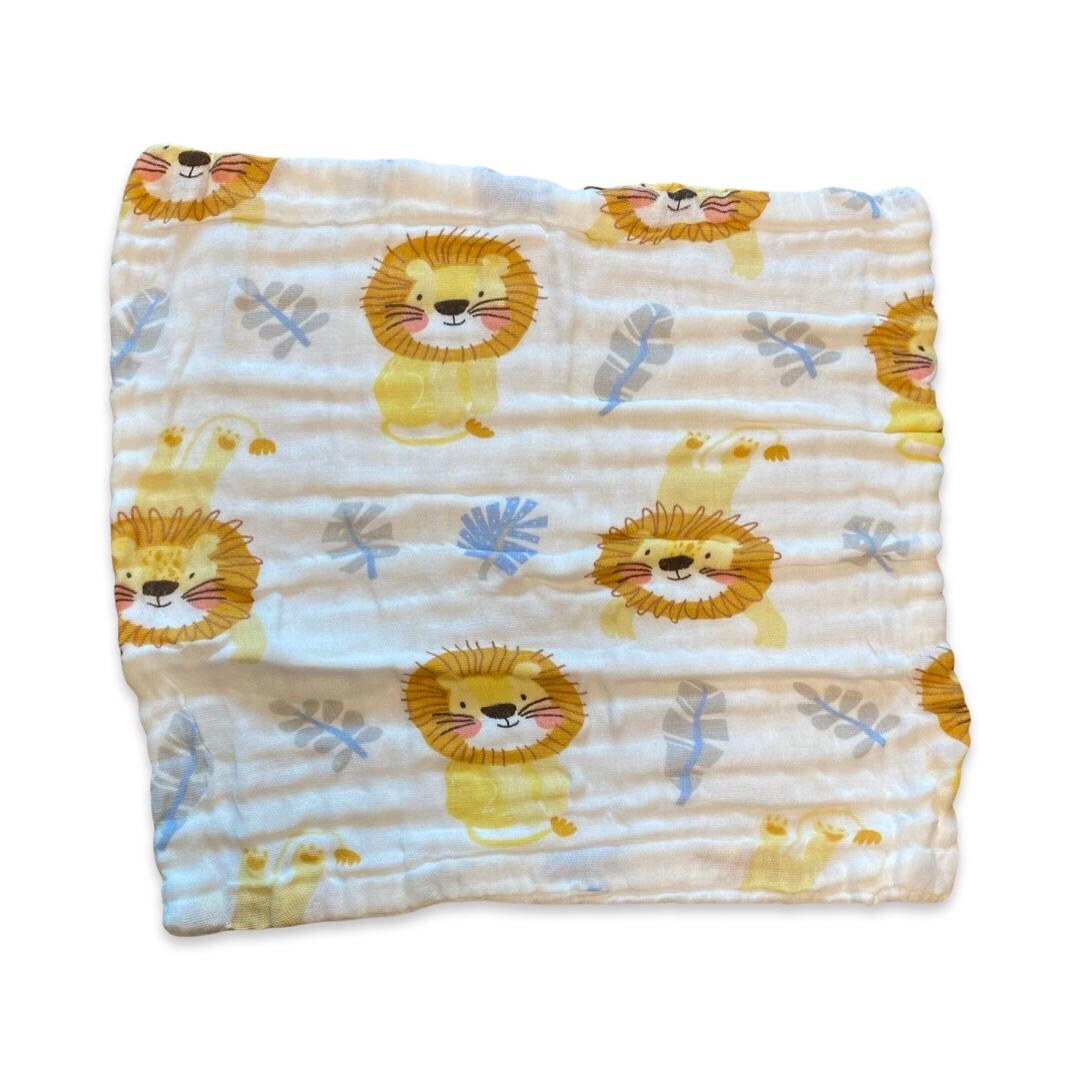4 Pack Wash/burp Cloths in Lion Pattern, 10 X 10 - Etsy