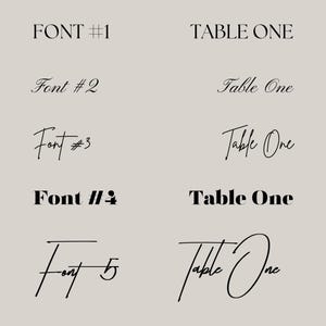 Table Numbers for Wedding 5x7 - Etsy