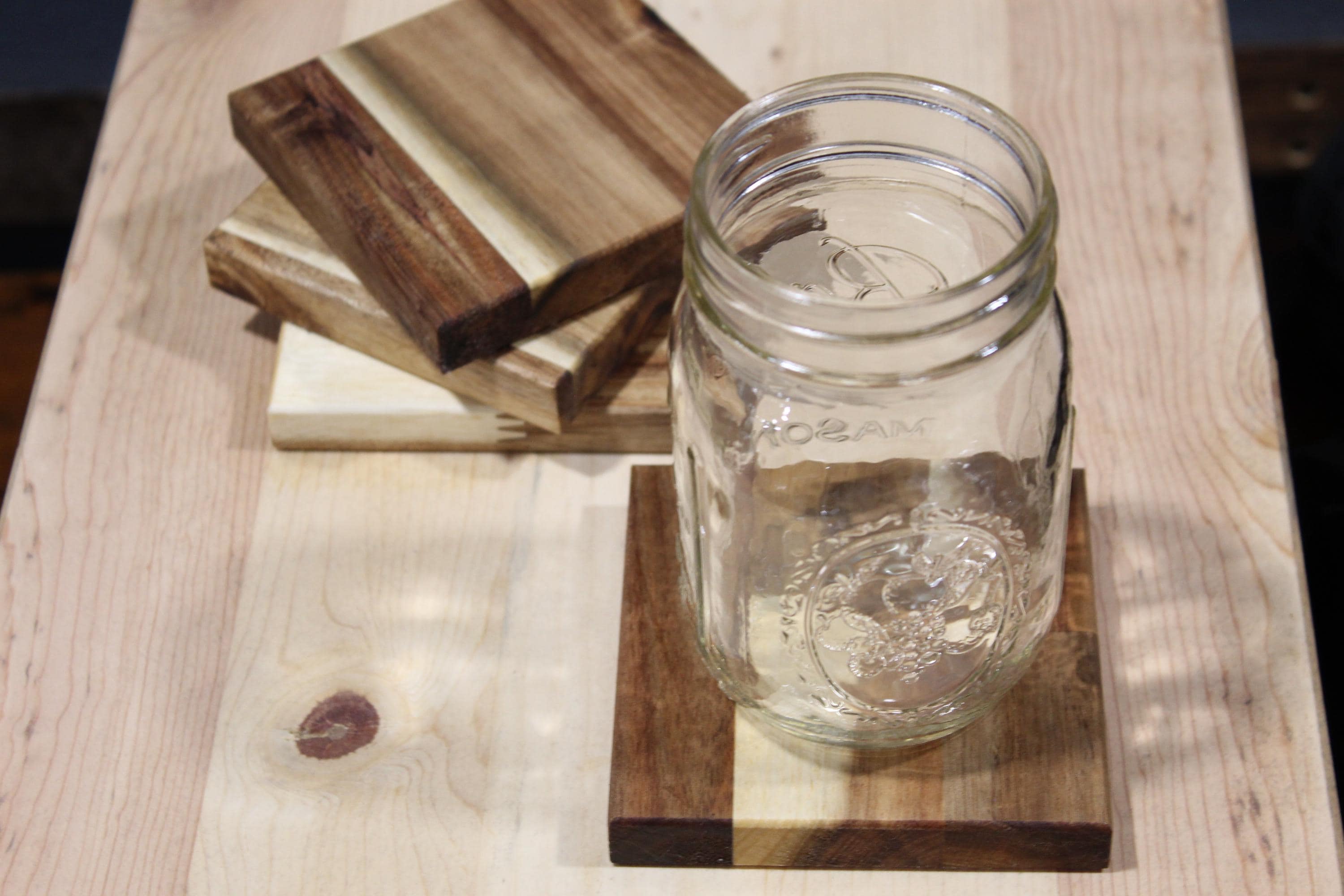Handmade set of 4 Acacia Wood Coasters. Finished With Tung Oil. - Etsy