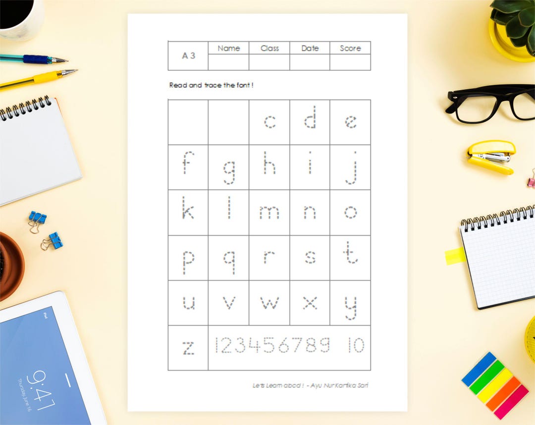 NO LINE. Lowercase Lets Learn Alphabet Worksheet. Preschool-kdg. - Etsy
