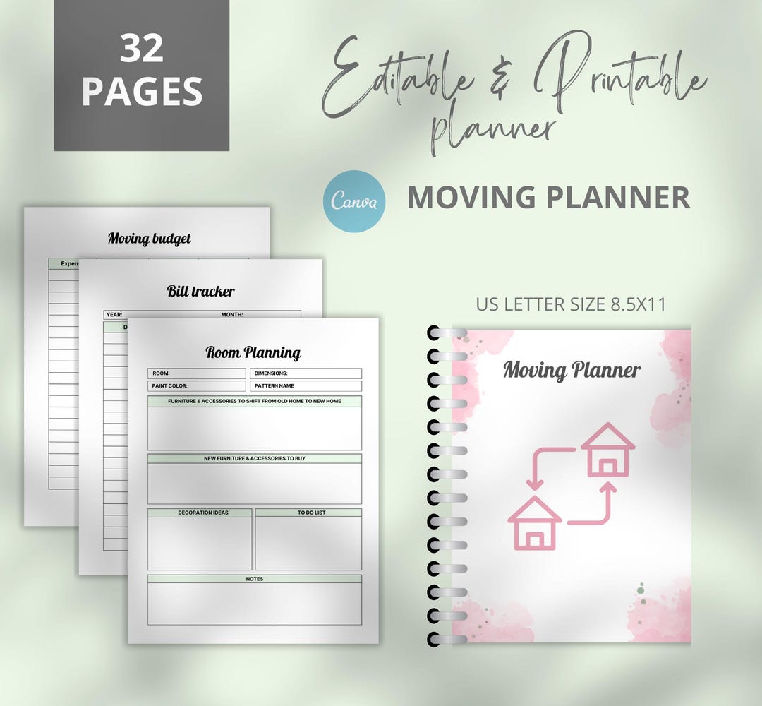 Ultimate Moving Planner Bundle Printable Checklist & Editable Templates ...