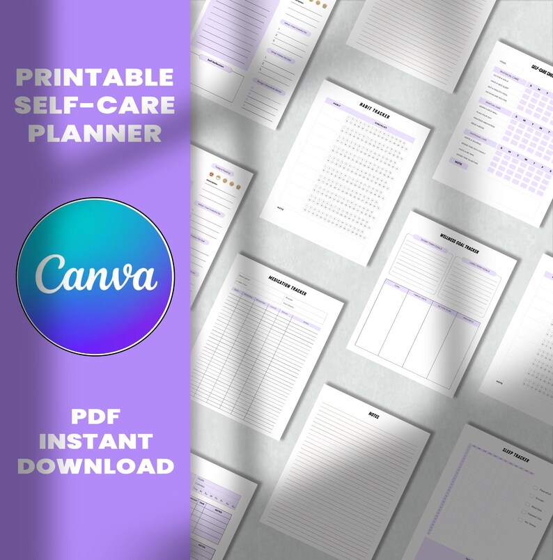 Self-care Planner, Printable Planner, Self-love Journal, Wellness ...