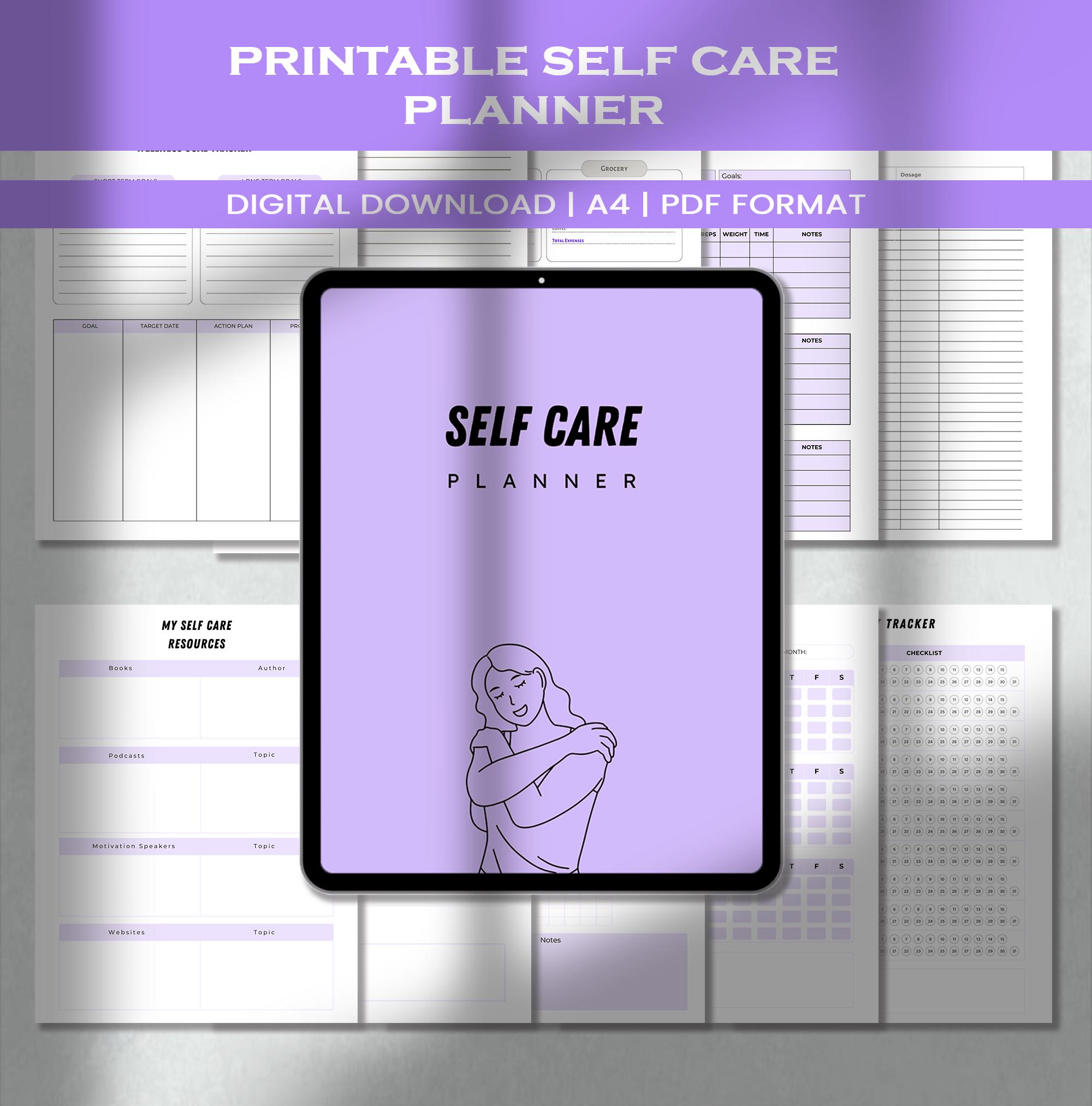 Self-care Planner, Printable Planner, Self-love Journal, Wellness ...