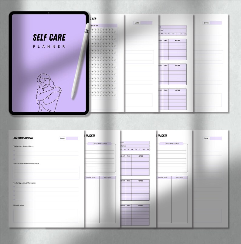 Self-care Planner, Printable Planner, Self-love Journal, Wellness ...
