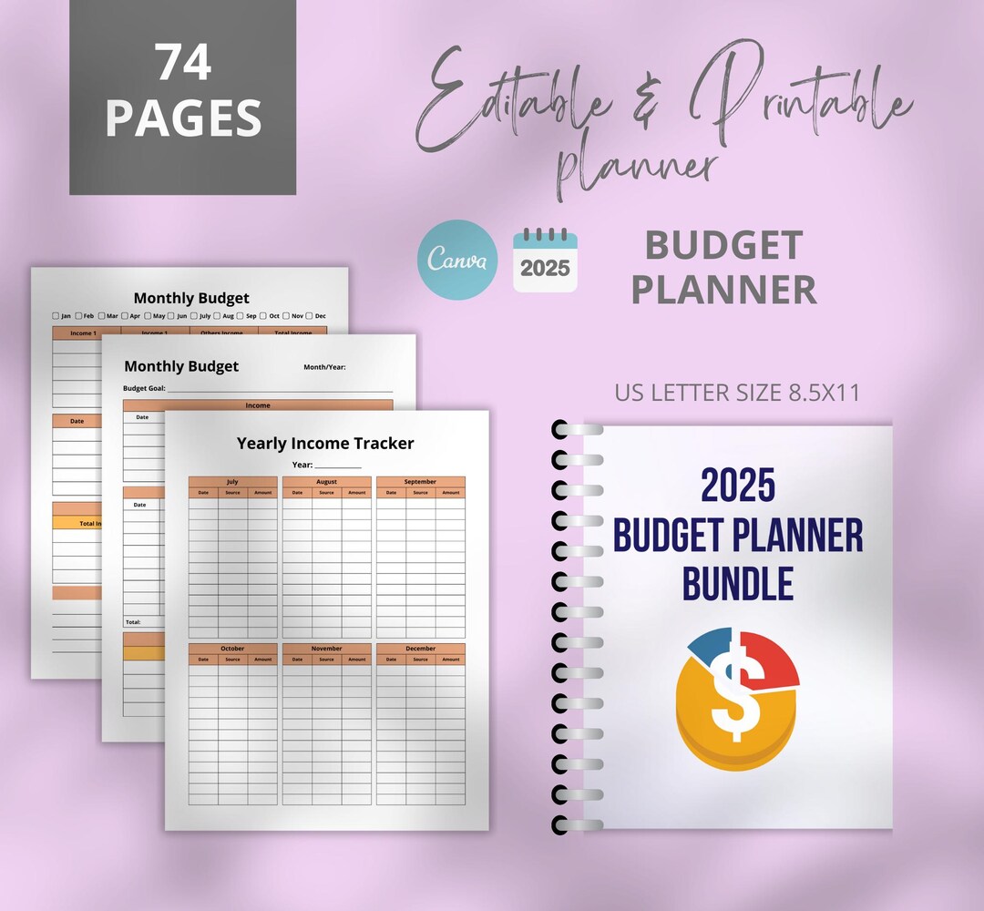 2025 Budget Planner Editable & Printable Financial Planning Tool to ...
