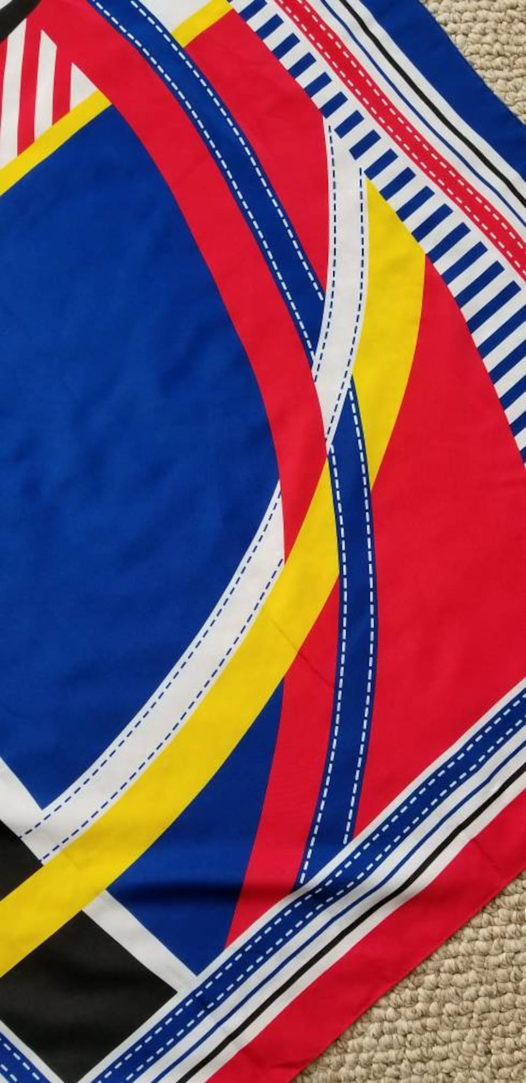 Virginia Slims, Colorful Scarf Vintage Mod Geometric, 34x36 - Etsy