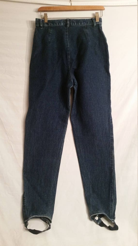 80s Vintage Liz Wear stirrup pants, jeans, 6, denim s… - Gem