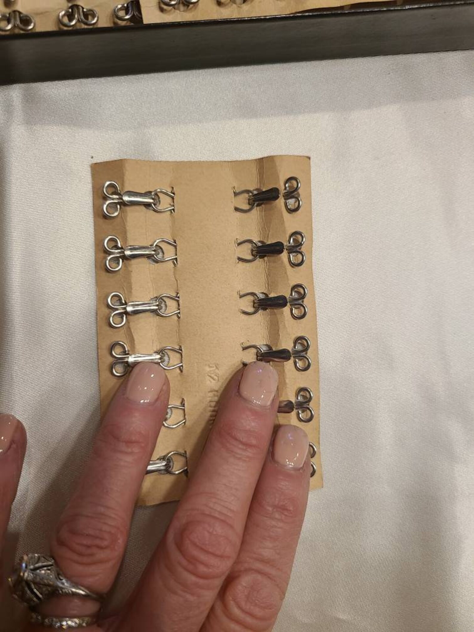Antique Military Hook and Eye Sets, One Sleeve of 12 Sets, Size No. 8 ...