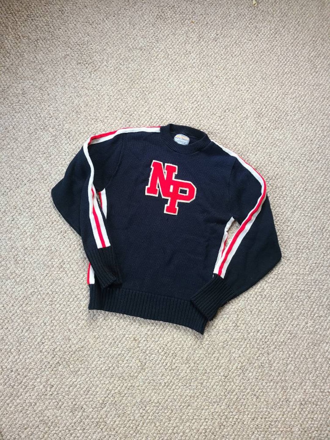 NP Cheerleading Sweater, Cheer Uniform, 38, Blue, Vintage - Etsy