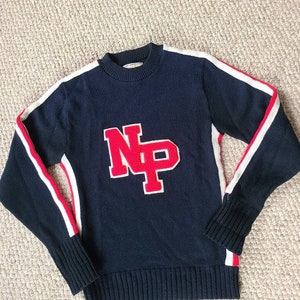 NP Cheerleading Sweater, Cheer Uniform, 32, Navy, Vintage - Etsy