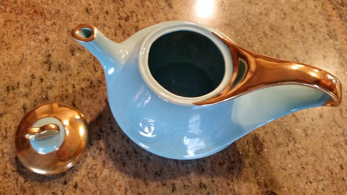 1940s Vintage Aladdin style tea set 3 pieces turquoise aqua | Etsy