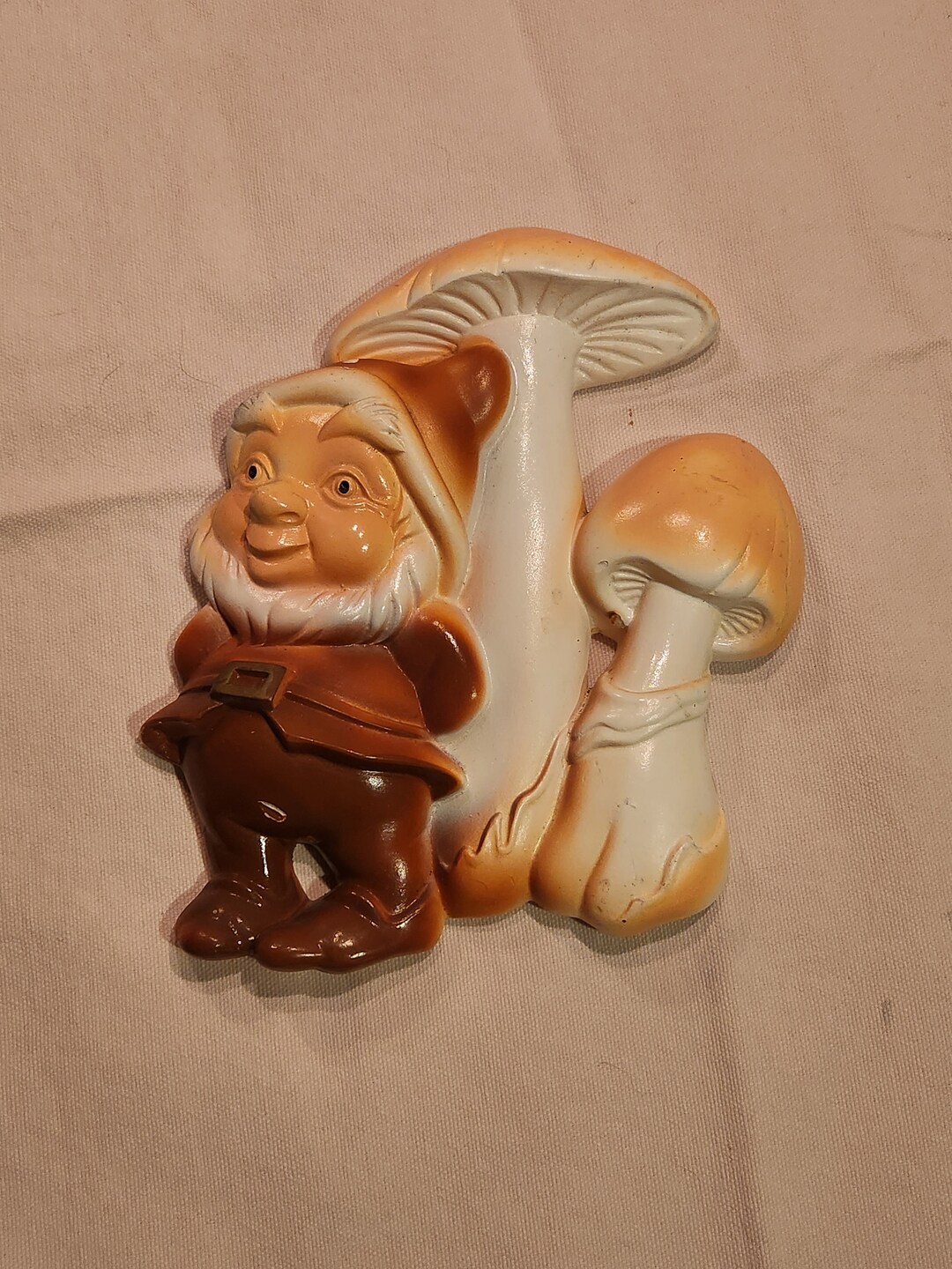 Mushroom Gnome Plaque, Miller Studios 1979 - Etsy