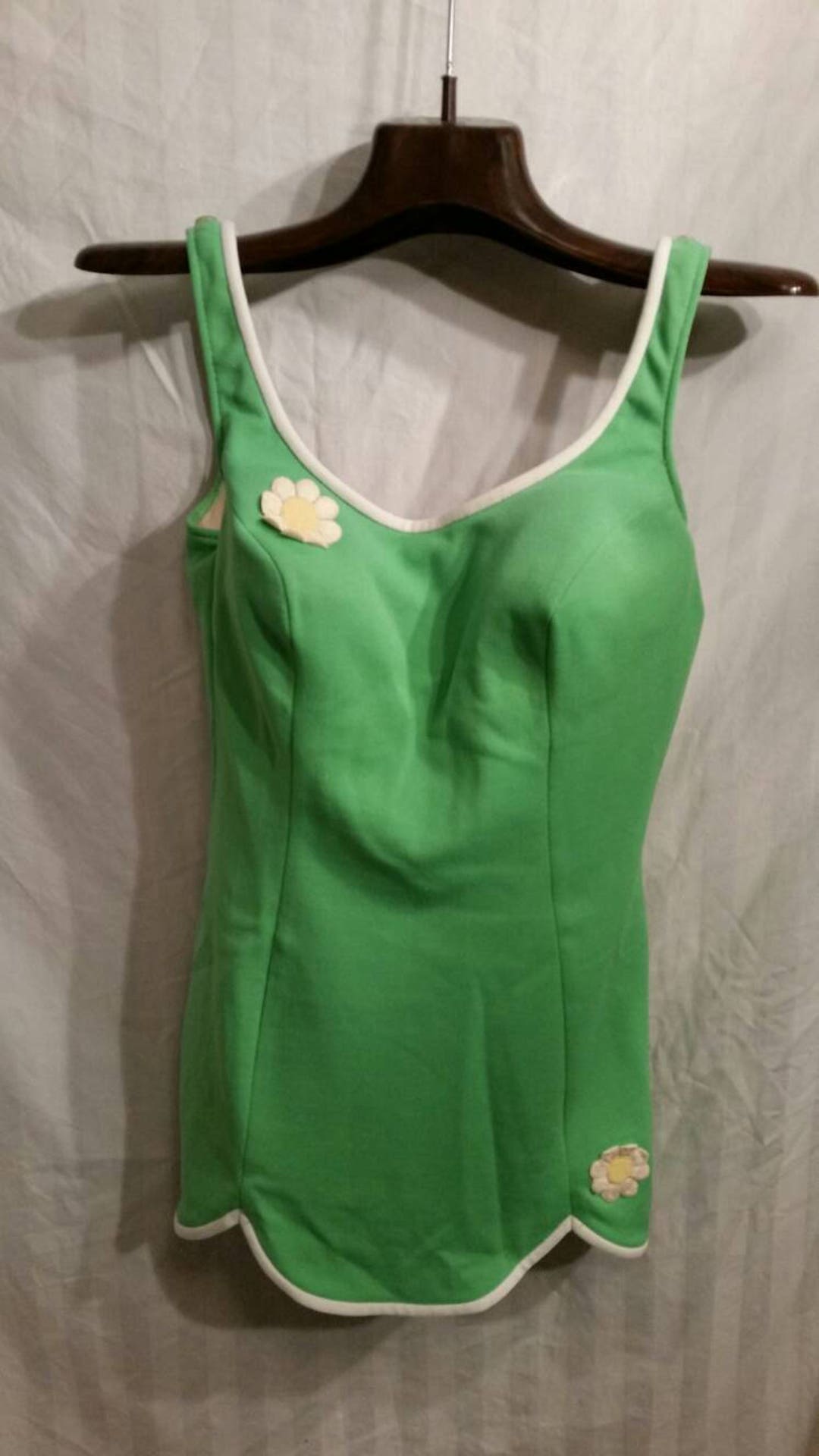 Vintage 60s Bathing Suit Catalina Size 16 Bright Green - Etsy