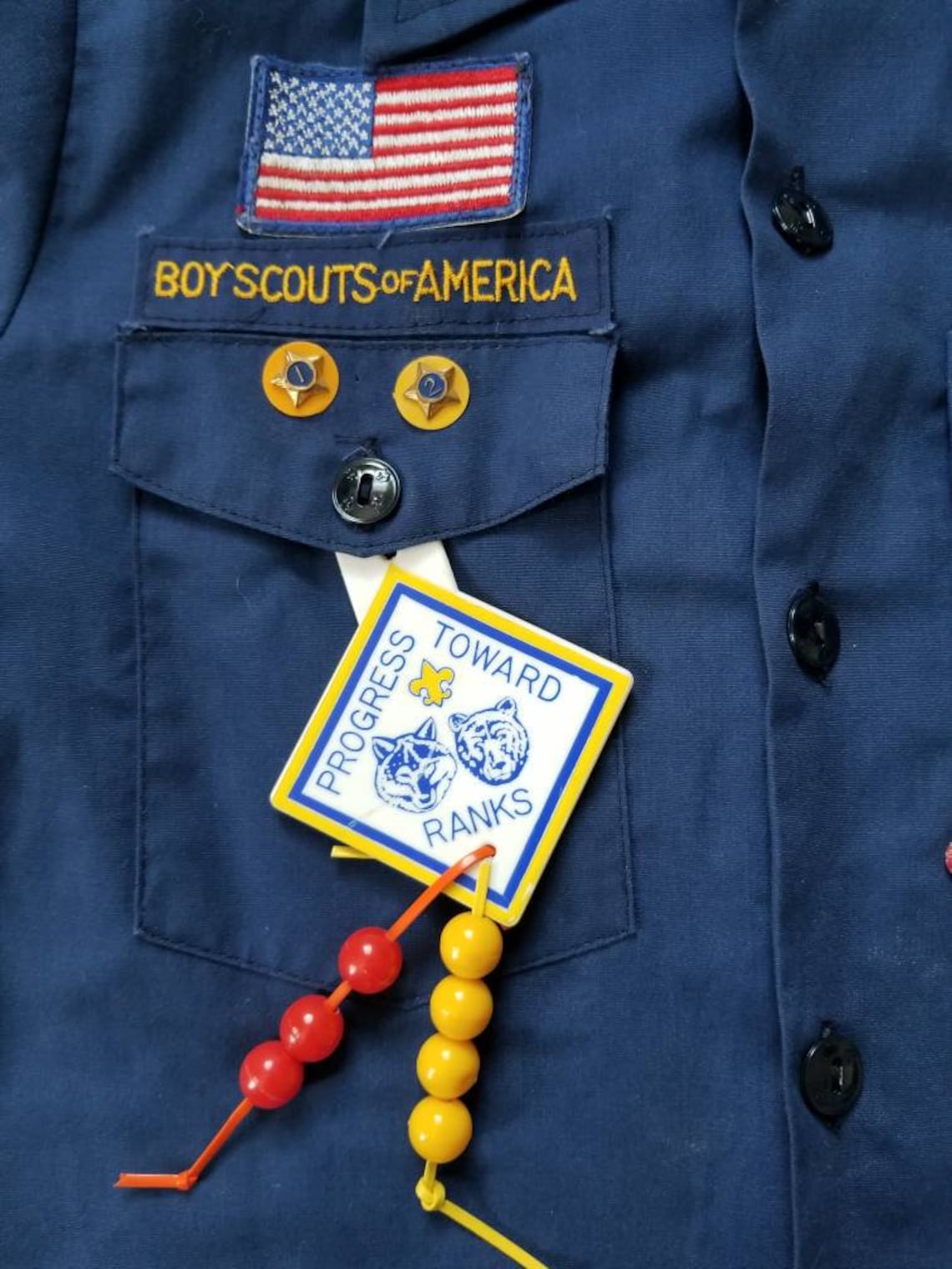 Vintage Boy Scouts of America BSA Blue Uniform Shirt 32 Penn - Etsy