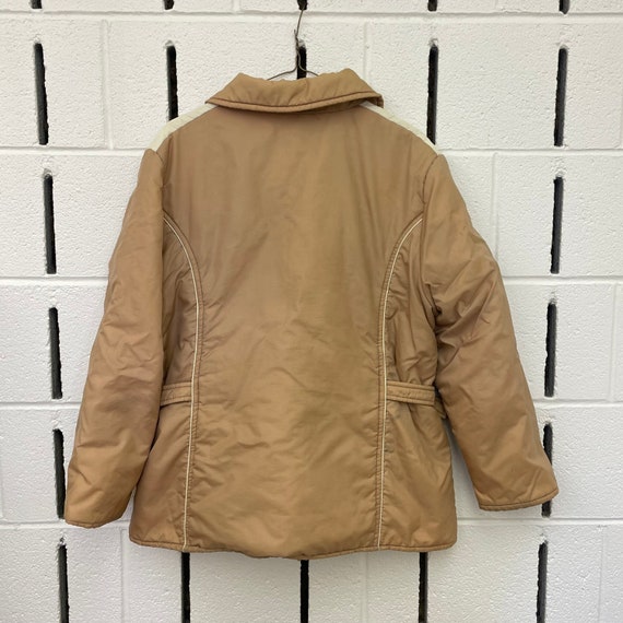 1970s Tan Puffer Coat jacket ski skiing winter snow b… - Gem