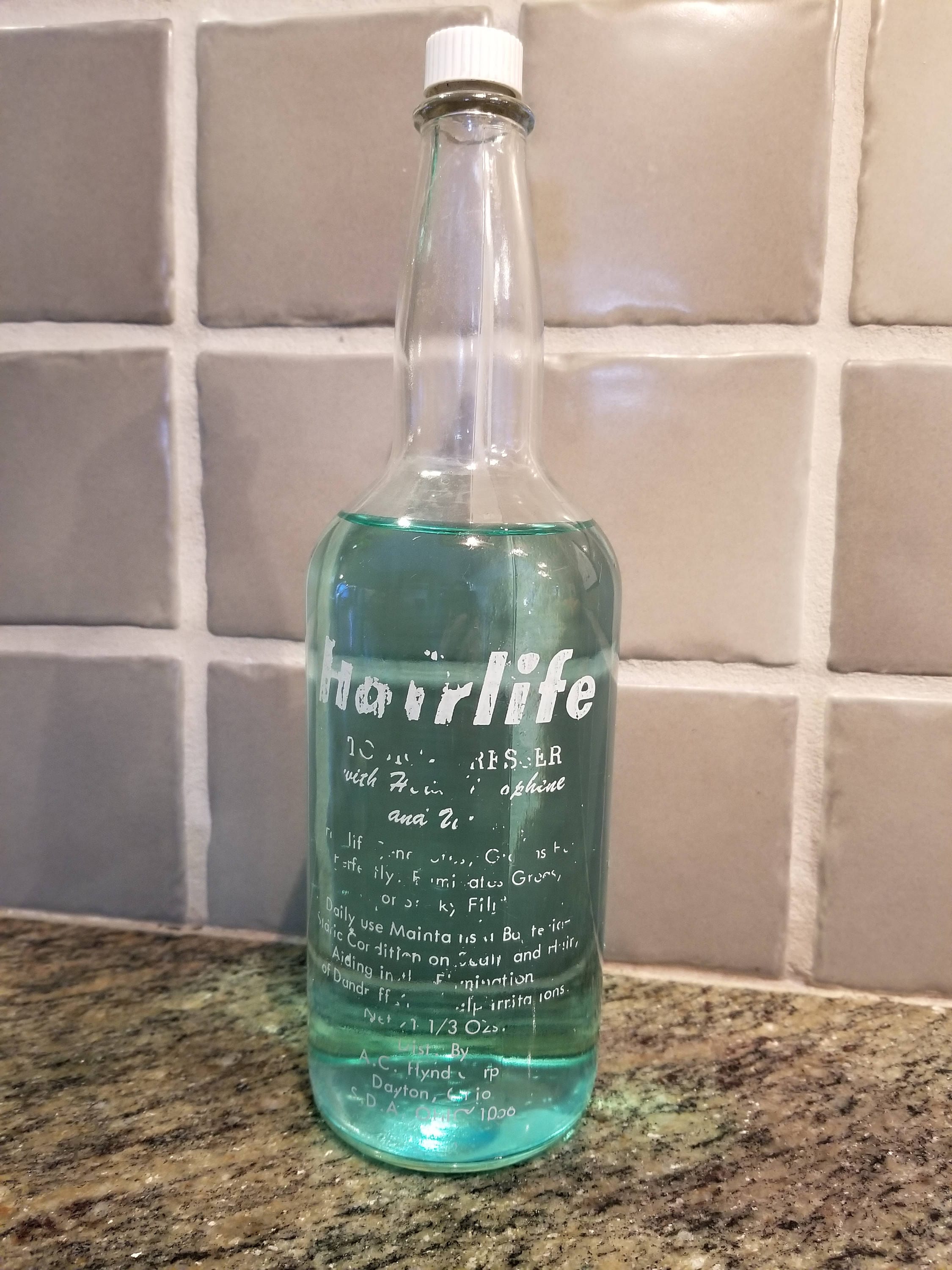 Hairlife Vintage Tonic Bottle 10.5 Beauty Shop Barber - Etsy