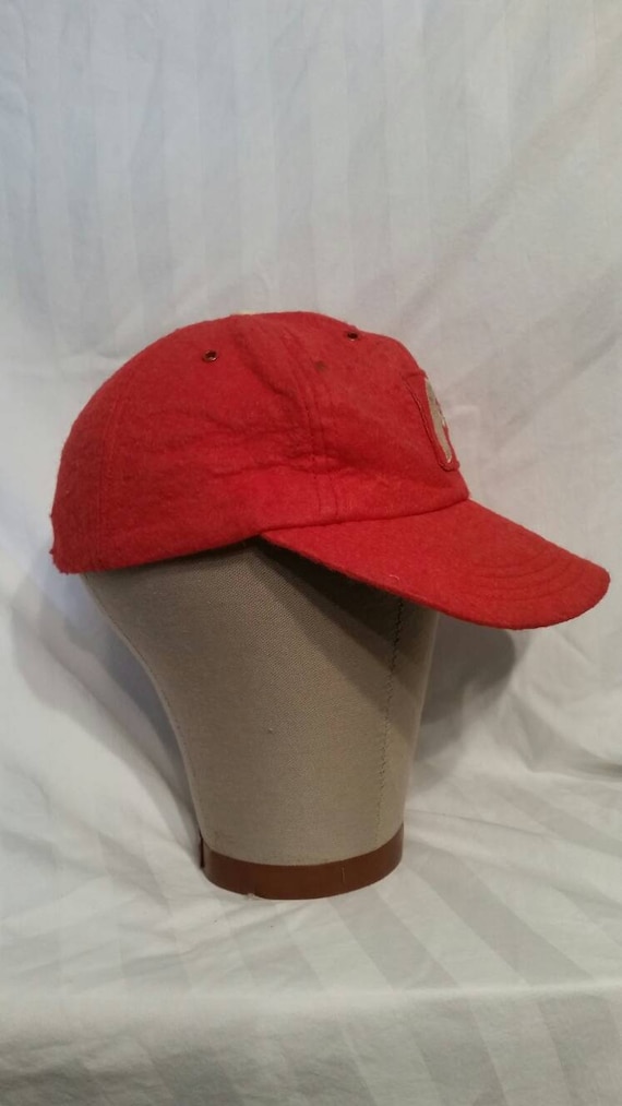 Vintage Phillies hat, 50s 60s, felt, leather band - Gem