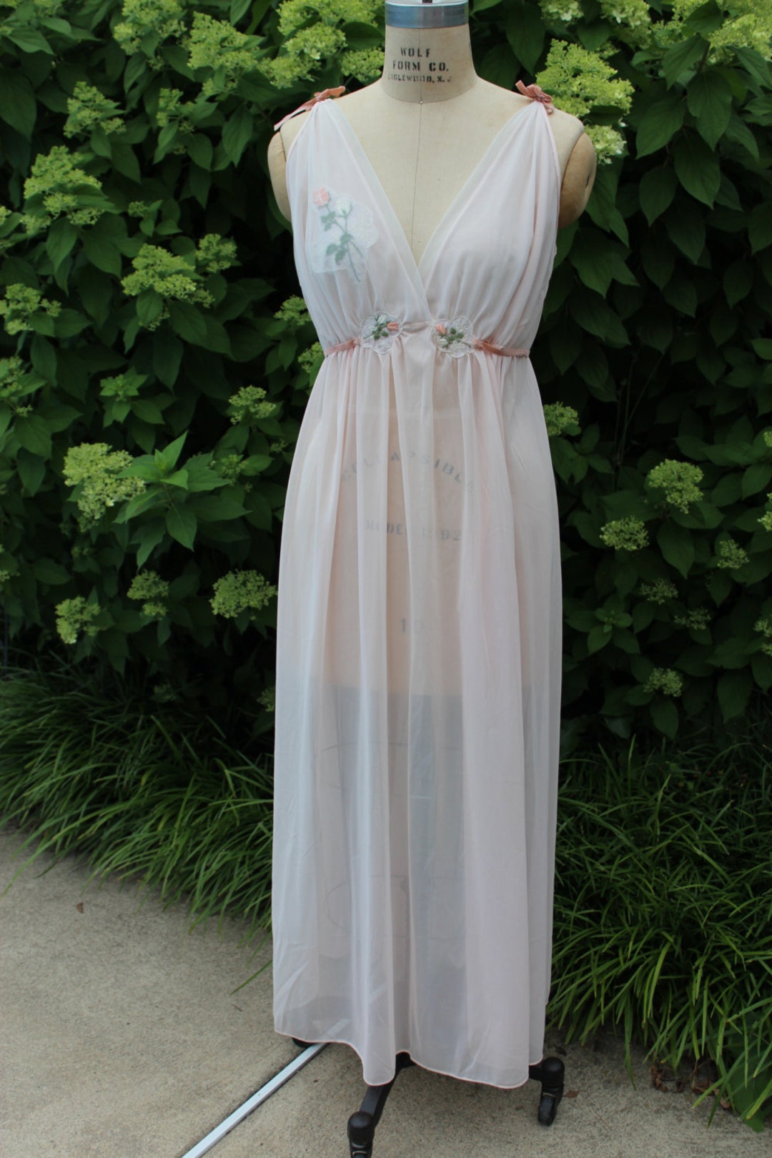 Vintage Nightwear Set, Sheer Pink - Etsy