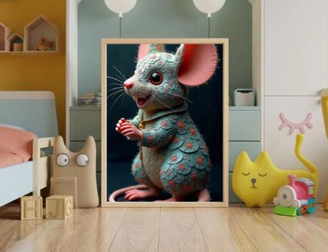 Fantasy Mouse in Embroidered Armor | Whimsical Animal Wall Art - Etsy ...