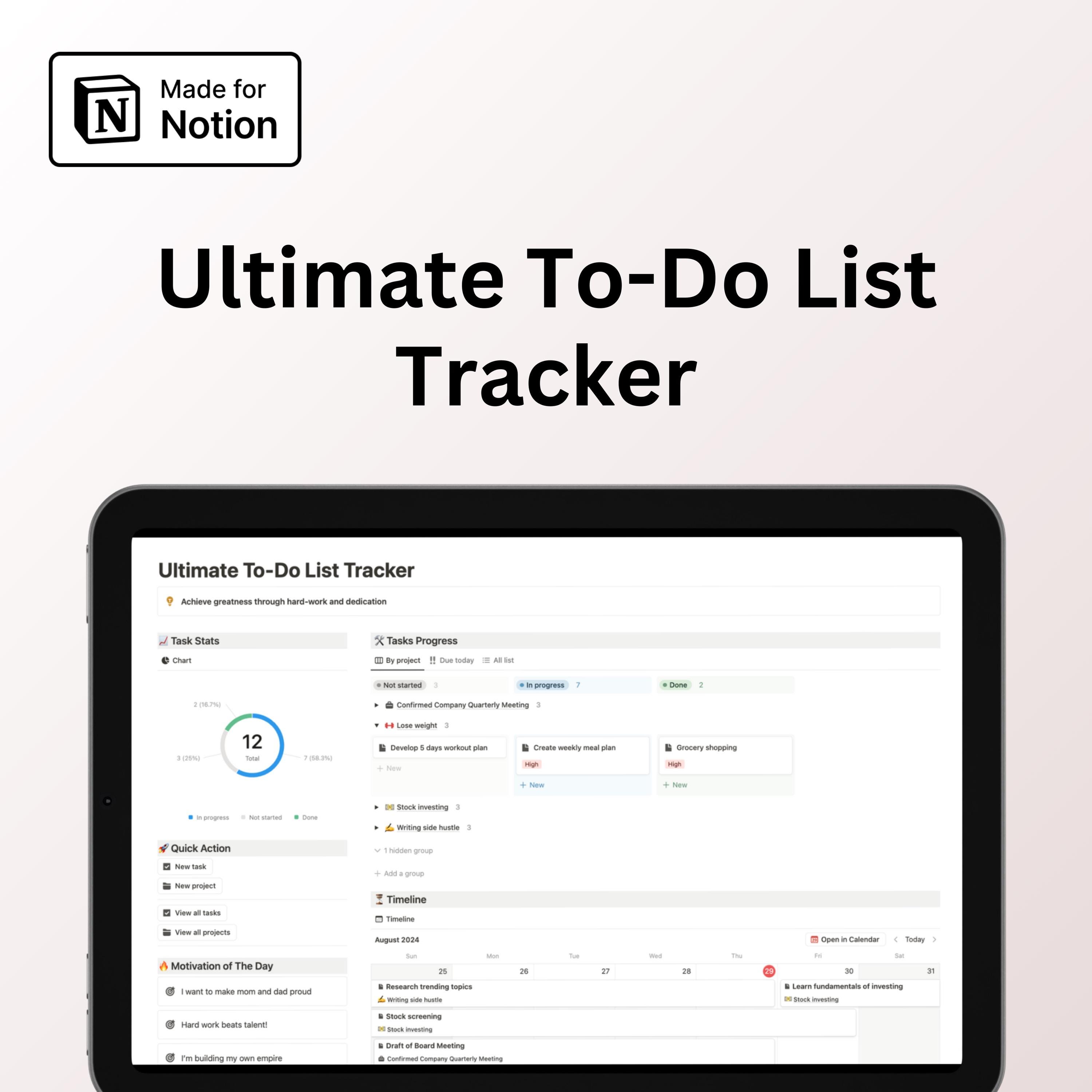 Ultimate Notion To-do List Tracker - Etsy