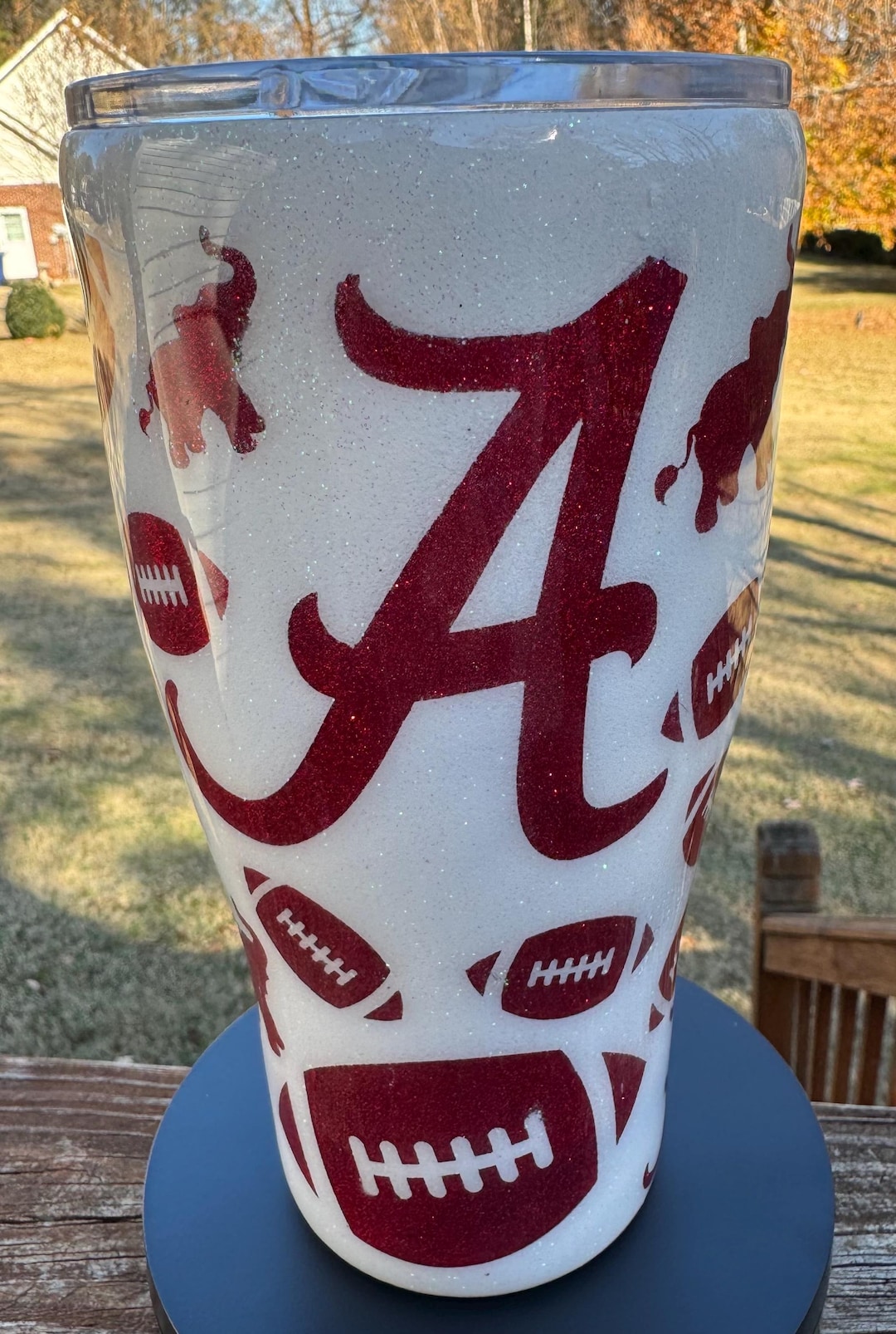 Alabama Football Tumbler: Personalized Resin Peek-a-boo Cup - Etsy
