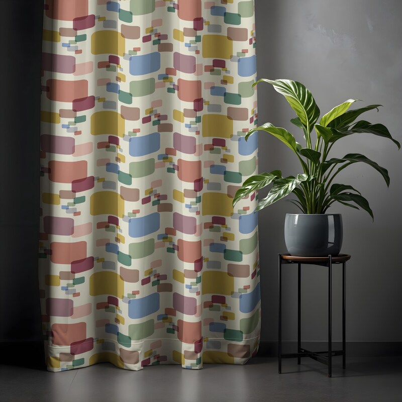Color Block Drapes - Etsy