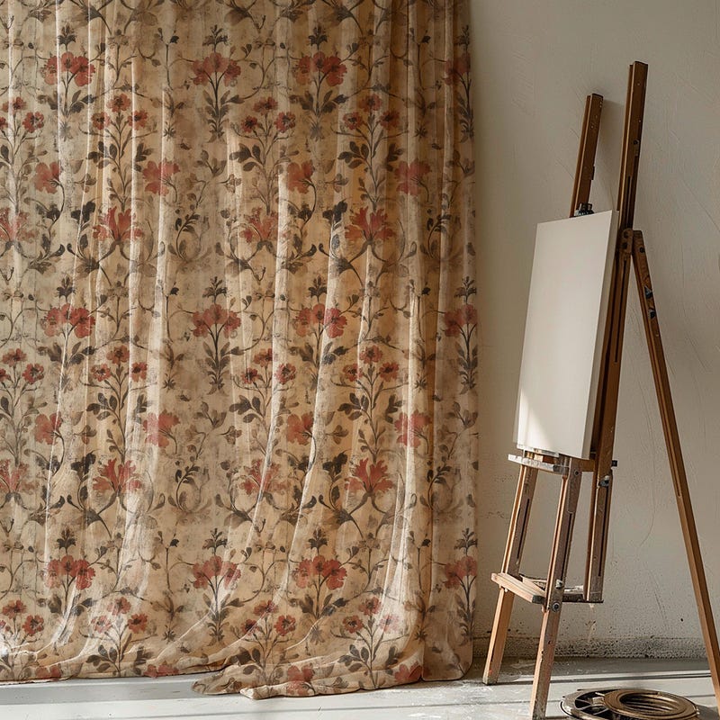 Floral Curtains Vintage - Etsy