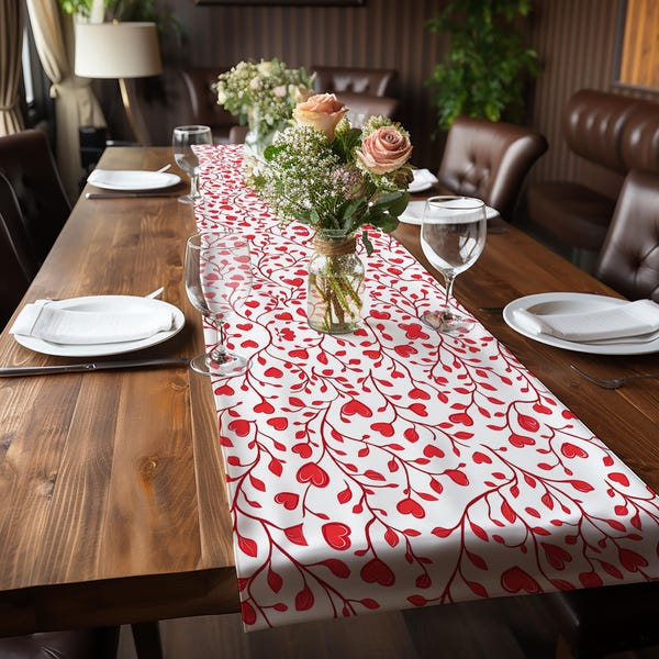 Heart Table Runner - Etsy