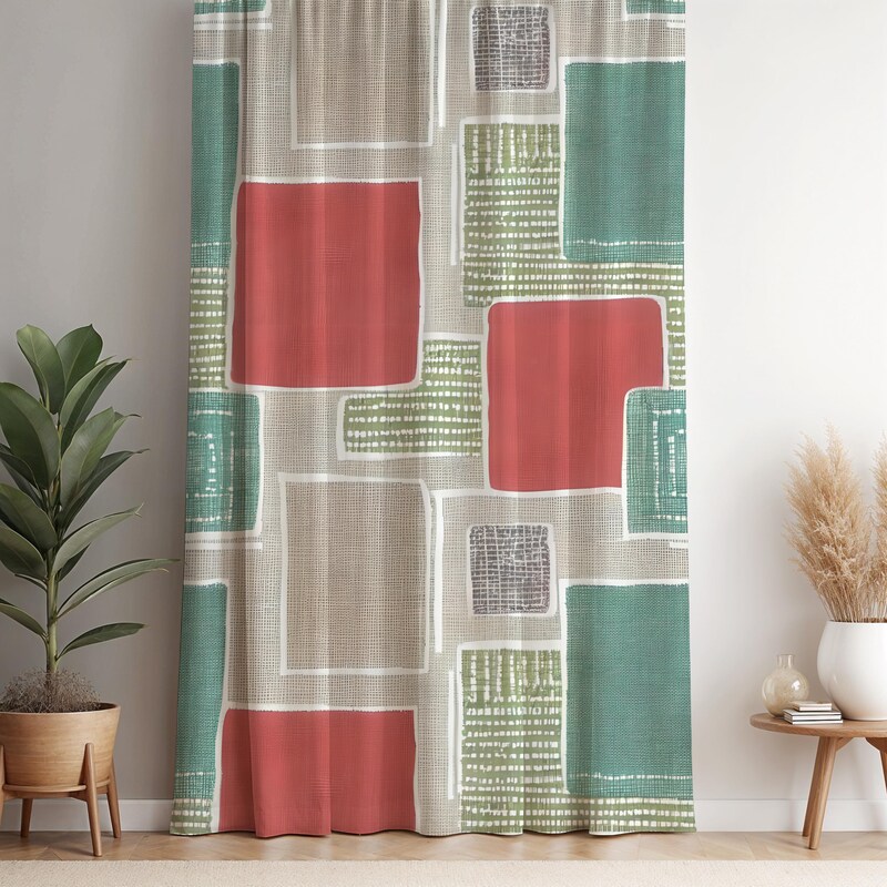 Color Block Drapes - Etsy