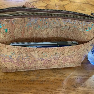 Small CORK Crossbody Purse With Front Pocket in Shimmery unicorn Roots ...