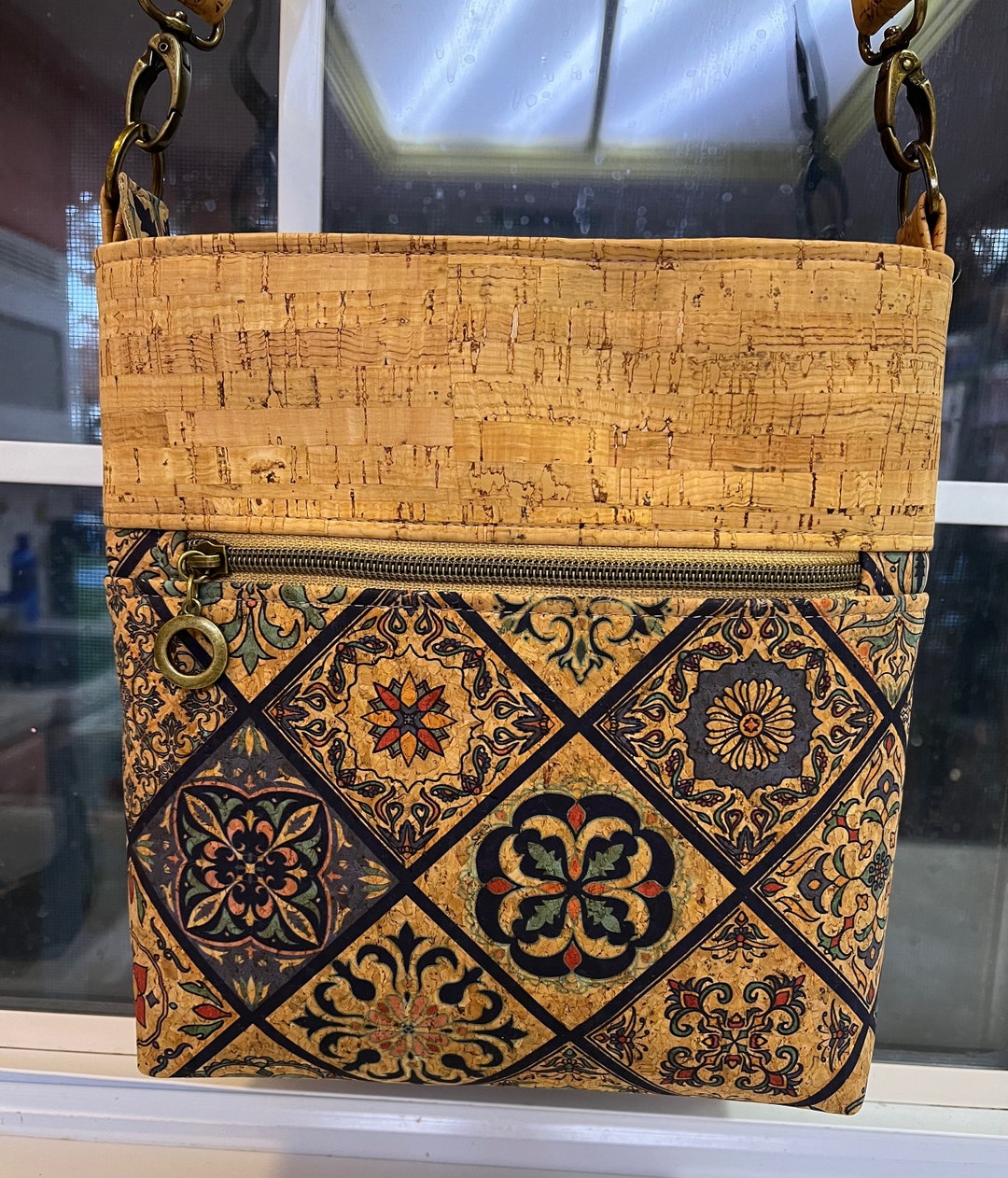 CORK Crossbody Purse in Mosaic and Natural - Etsy